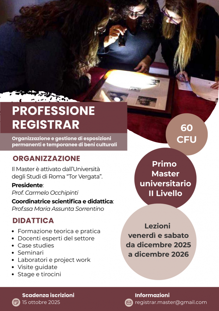 2025/2026 : nuovo master di II livello per storici dell'arte e ...